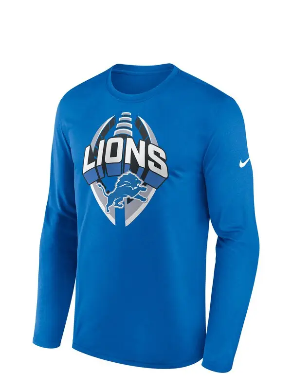 Nike Detroit Lions Legend Icon Dri-fit Nfl Long-sleeve T-shirt - Blue