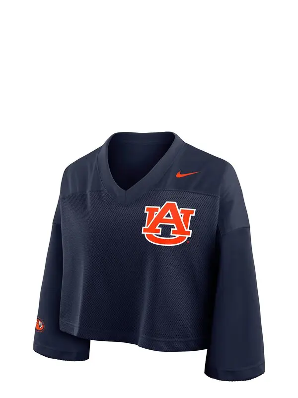 Nike Auburn Dri-fit College Cropped Top - Blue
