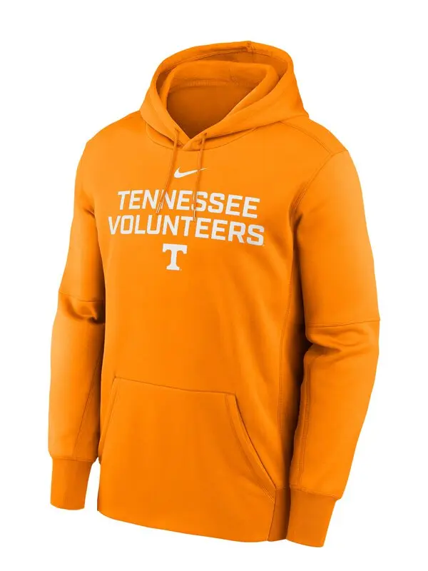 Nike Tennessee Team Stacked Therma College Pullover Hoodie - Orange