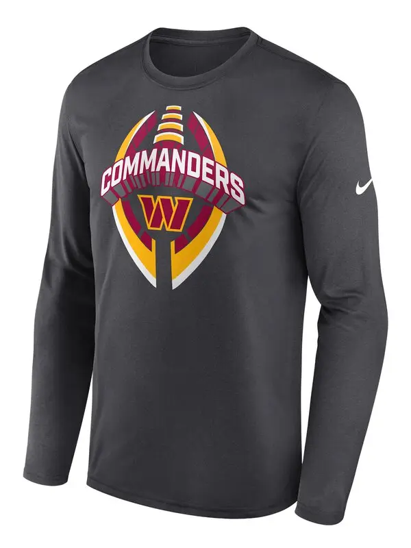 Nike Washington Commanders Legend Icon Dri-fit Nfl Long-sleeve T-shirt - Grey