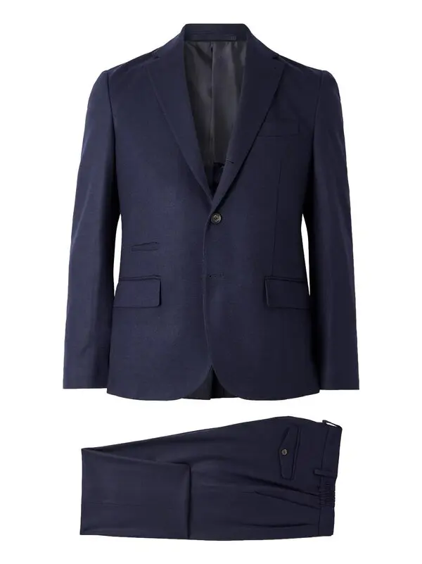 Eleventy Nested Wool Suit - Blue