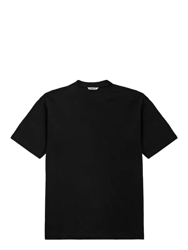 Auralee Cotton-jersey T-shirt - Black