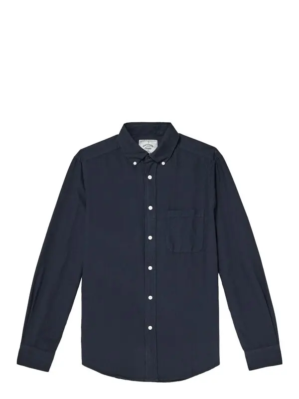 Portuguese Flannel Belavista Button-down Collar Cotton Shirt - Blue