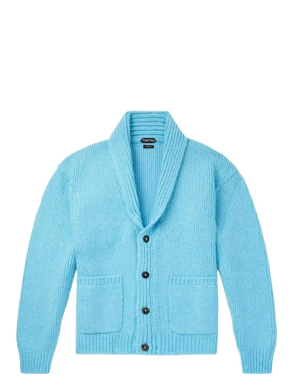 TOM FORD Shawl-collar Cashmere Cardigan - Blue