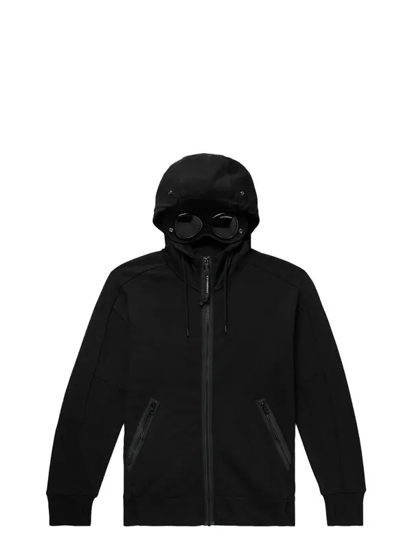 C.P. COMPANY Goggle Zip-up Hoodie - Black