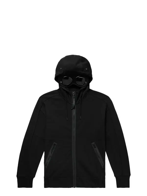 C.P. COMPANY Goggle Zip-up Hoodie - Black