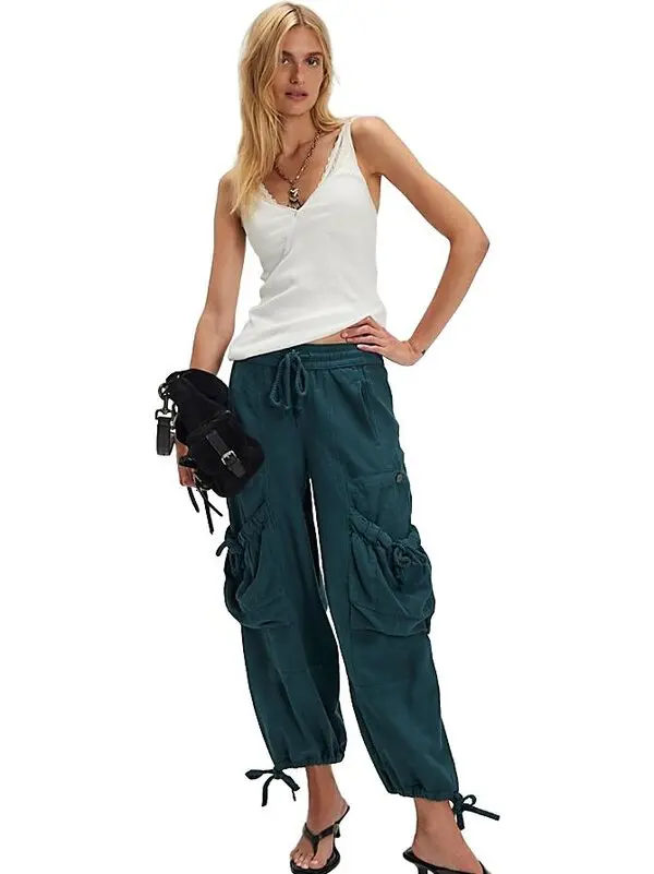 Free People Ashton Full-length Parachute Pants - Seamoss