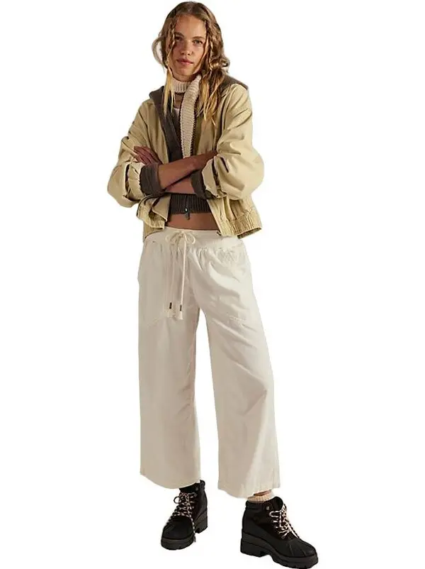 Free People We The Free Easy Peasy Pull-on Cord Jeans - Snow Bell