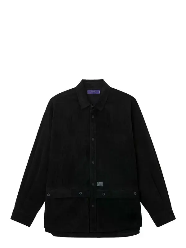 AFTERMATHS Corduroy Pocket Shirt - Black