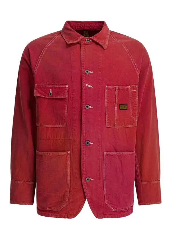 Kapital Cotton-twill Patch-pocket Shirt Jacket - Red