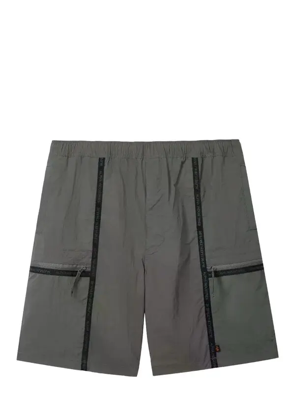 Alpha Industries Logo-tape Cargo Shorts - Grey