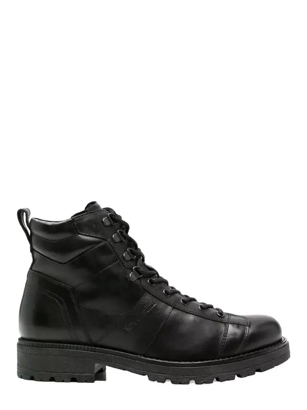 NEROGIARDINI Lace-up Leather Boots - Black
