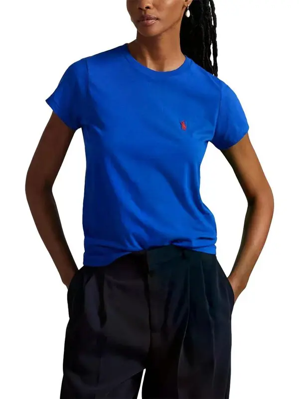 Polo Ralph Lauren Embroidered Cotton T-shirt - Blue