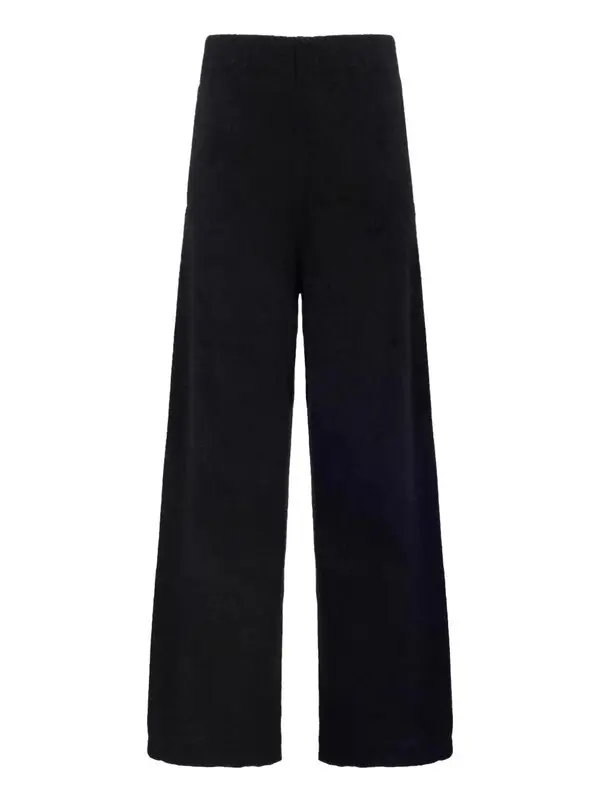 LANEUS Knitted Cashmere-blend Trousers - Black