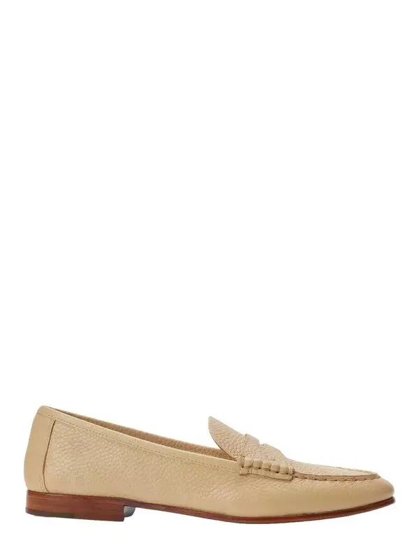 Polo Ralph Lauren Pebble-textured Penny Loafers - Neutrals