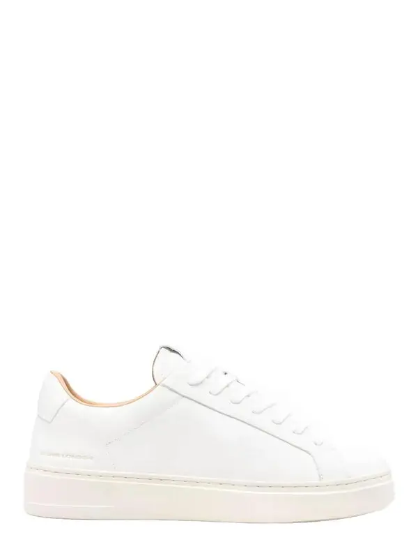 CRIME LONDON Leather Lace-up Sneakers - White