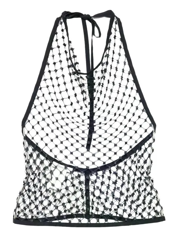 LEMAIRE Fishnet Halter Top - Blue