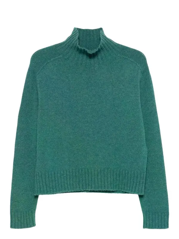 Eric Bompard Turtleneck Seamless Jumper - Green