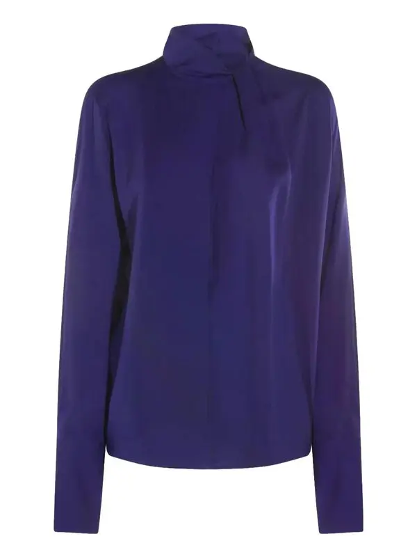 TOM FORD High-neck Blouse - Blue