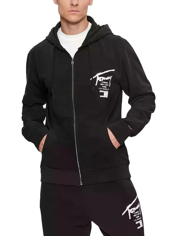 Tommy Hilfiger Zip-up Hoodie - Black