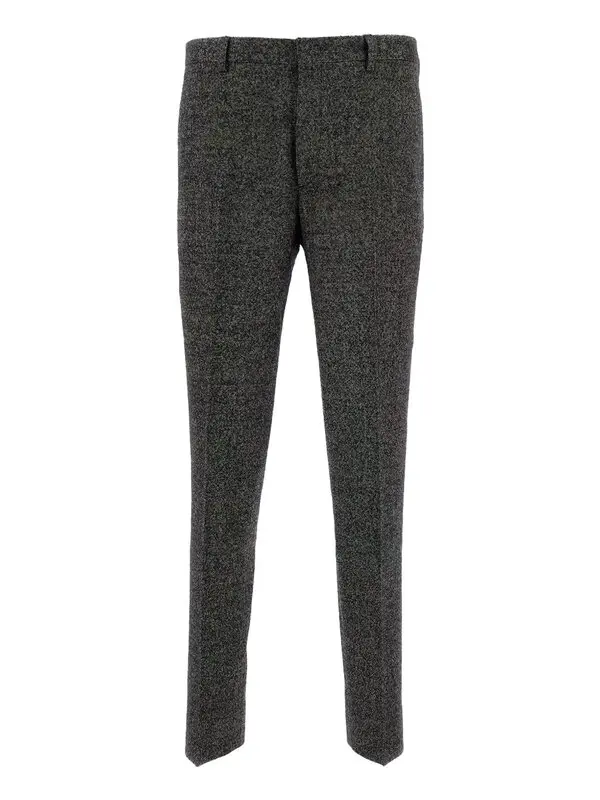 CELLAR DOOR Pleated Wool Trousers - Grey