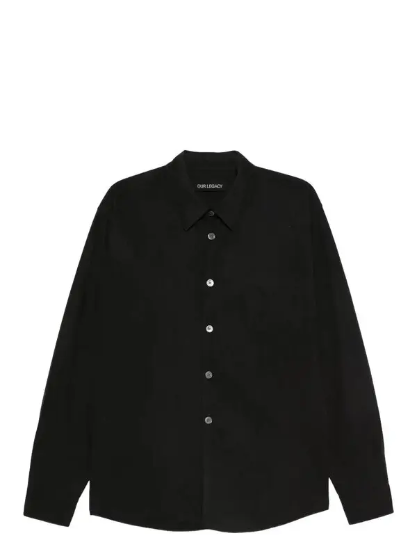 Our Legacy Button Patch-pocket Shirt - Black