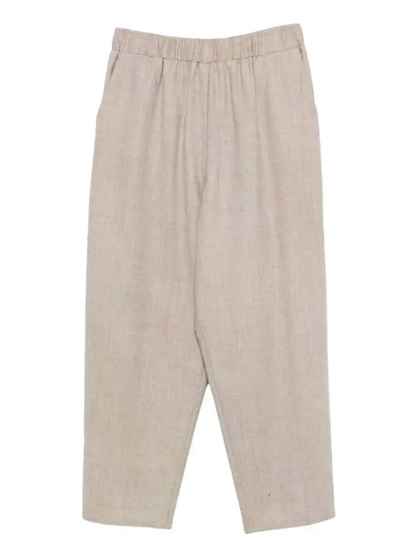 Dusan Elastic-waist Trousers - Neutrals