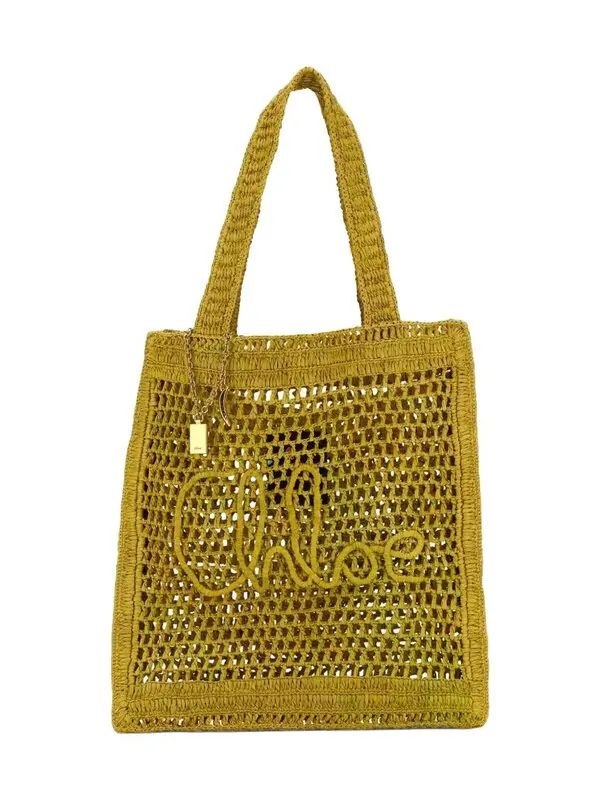 Chloé Estate Banana Raffia Beach Bag - Neutrals