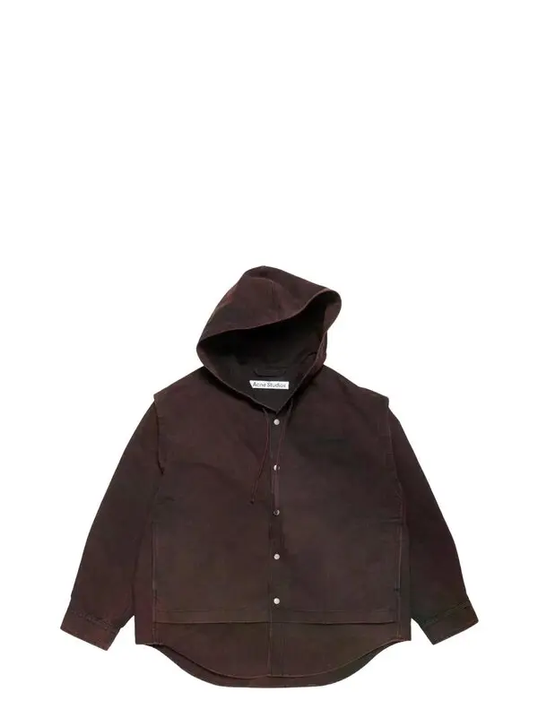 Acne Studios Hooded Organic Cotton Jacket - Red