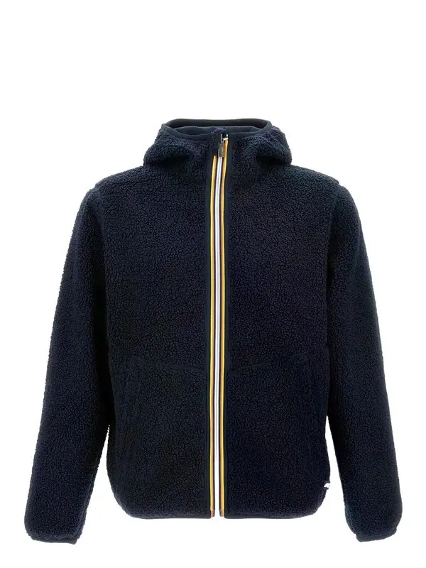 K-WAY Hooded Sherpa Fleece Jacket - Blue