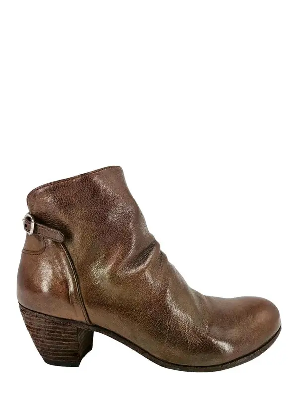 Officine Creative 50mm Chabrol Leather Ankle Boots With Zip - Brown