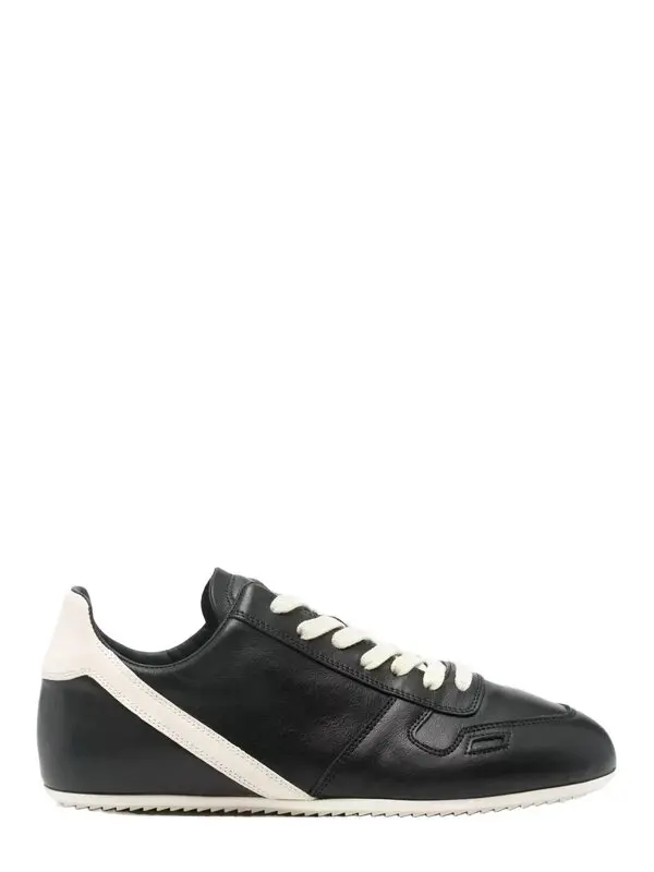 Rick Owens Leather Low-top Sneakers - Black