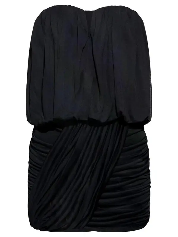 Isabel Marant Strapless Pleated Dress - Black