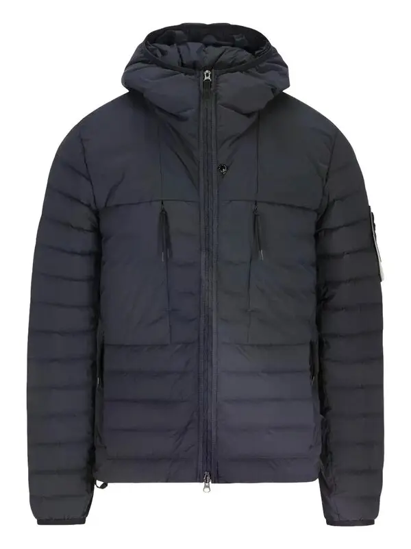 Stone Island Hooded Down Jacket - Black