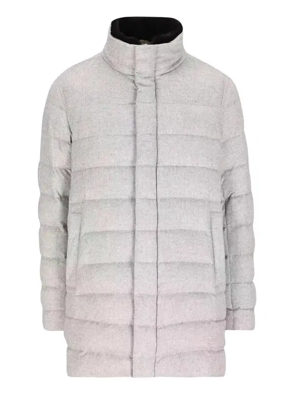 Herno Quilted Down Coat - Grey