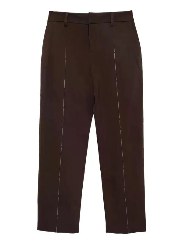 SONIA CARRASCO Stitched Front Trousers - Brown