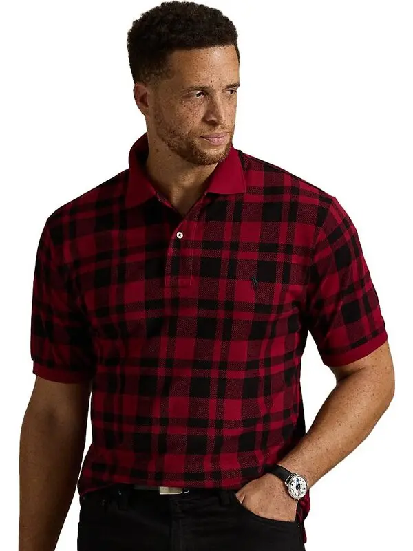 Ralph Lauren Plaid Mesh Polo Shirt - Edged Overcheck Holiday