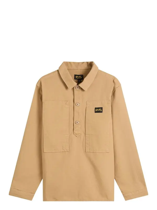 STAN RAY Painters Pop Over Shirt - Khaki Bedford