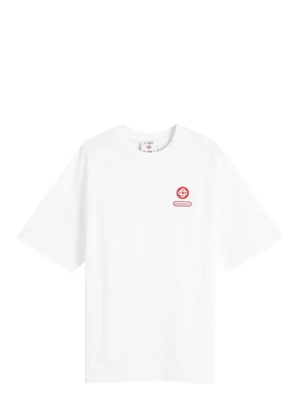 Casablanca Jersey Logo Patch Oversized T-shirt - White