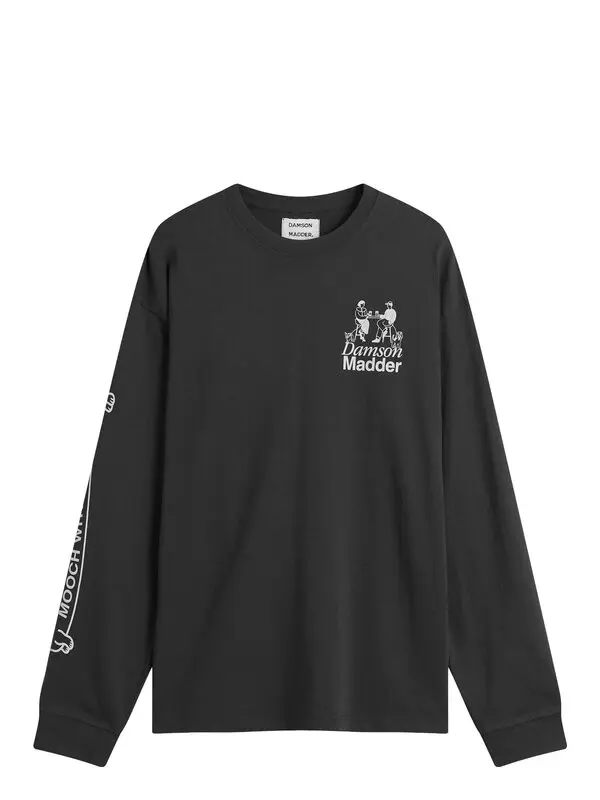 DAMSON MADDER Dog Walker Long Sleeve T-shirt - Black