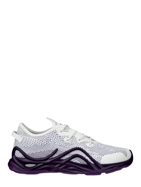 Ecco Lace Up Sneakers - White/purple