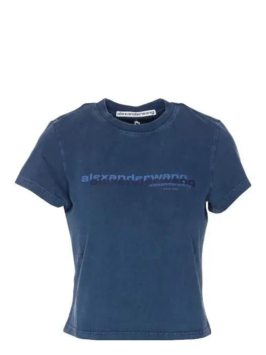 Alexander Wang Shrunken T-shirt - Washed Navy Blue