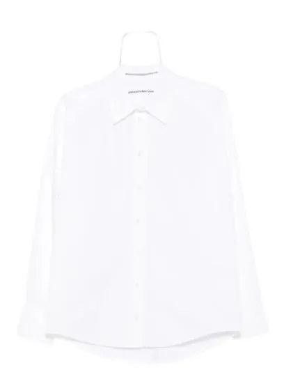 Alexander Wang Oversized Button Down Shirt With Necklace Detail - White