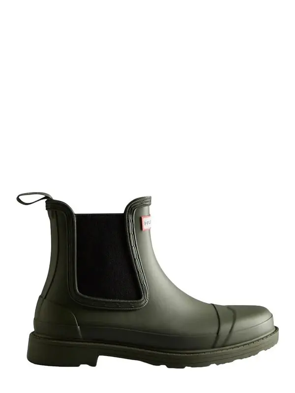 Hunter Commando Chelsea Rain Boots - Dark Olive