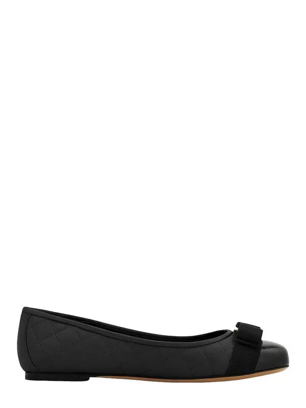 FERRAGAMO Varina Ballerina Flat - Black