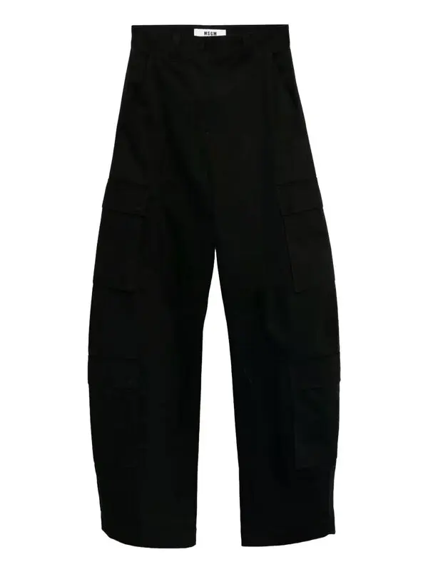MSGM Logo-patch Trousers - Black