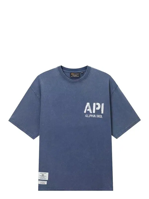 Alpha Industries Logo-print Cotton T-shirt - Blue
