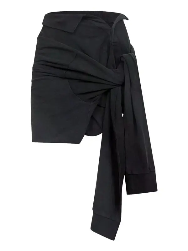 Balenciaga Polo-style Knotted Skirt - Black