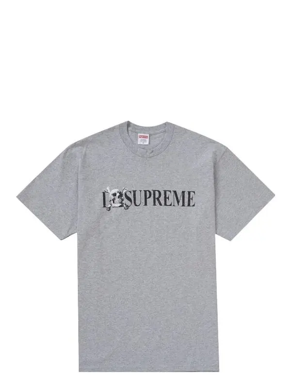 Supreme Skull Tee Shirt - Heather Grey