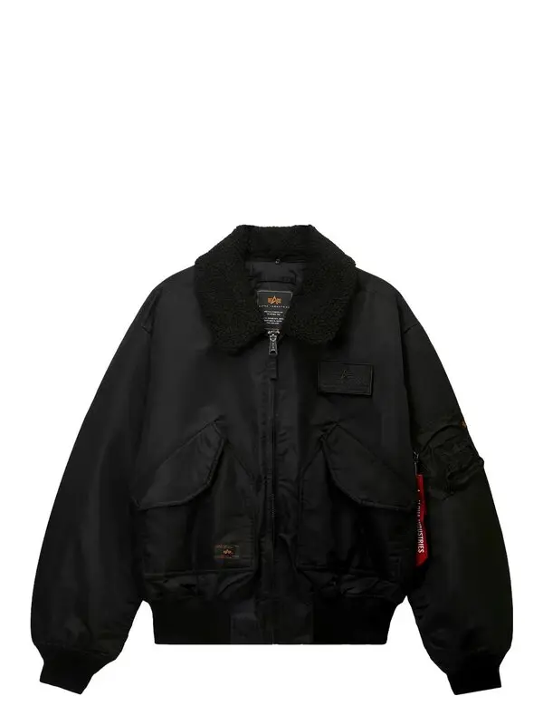 Alpha Industries Sherpa-collar Bomber Jacket - Black